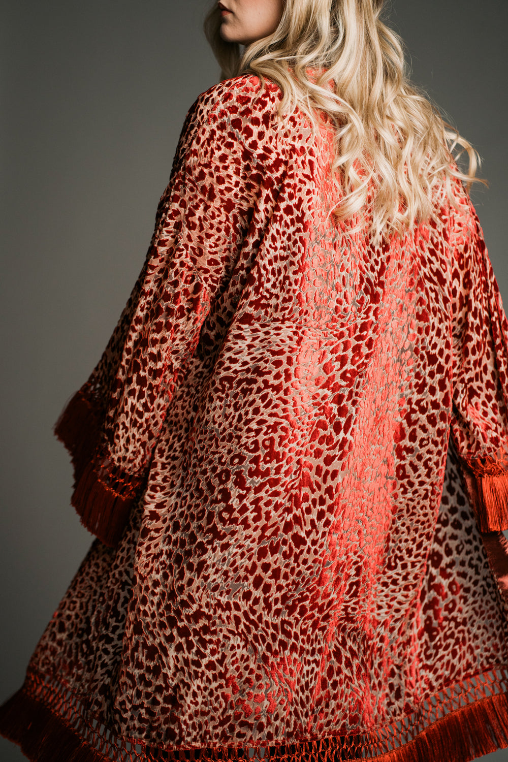 Heartbreaker Rust Devore Kimono | Little Lies