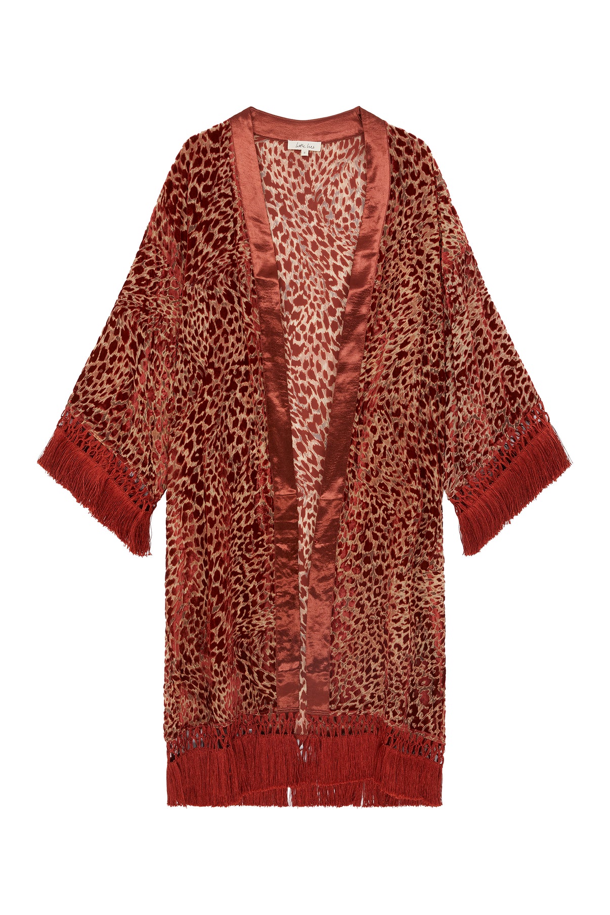 Heartbreaker Rust Devore Kimono | Little Lies