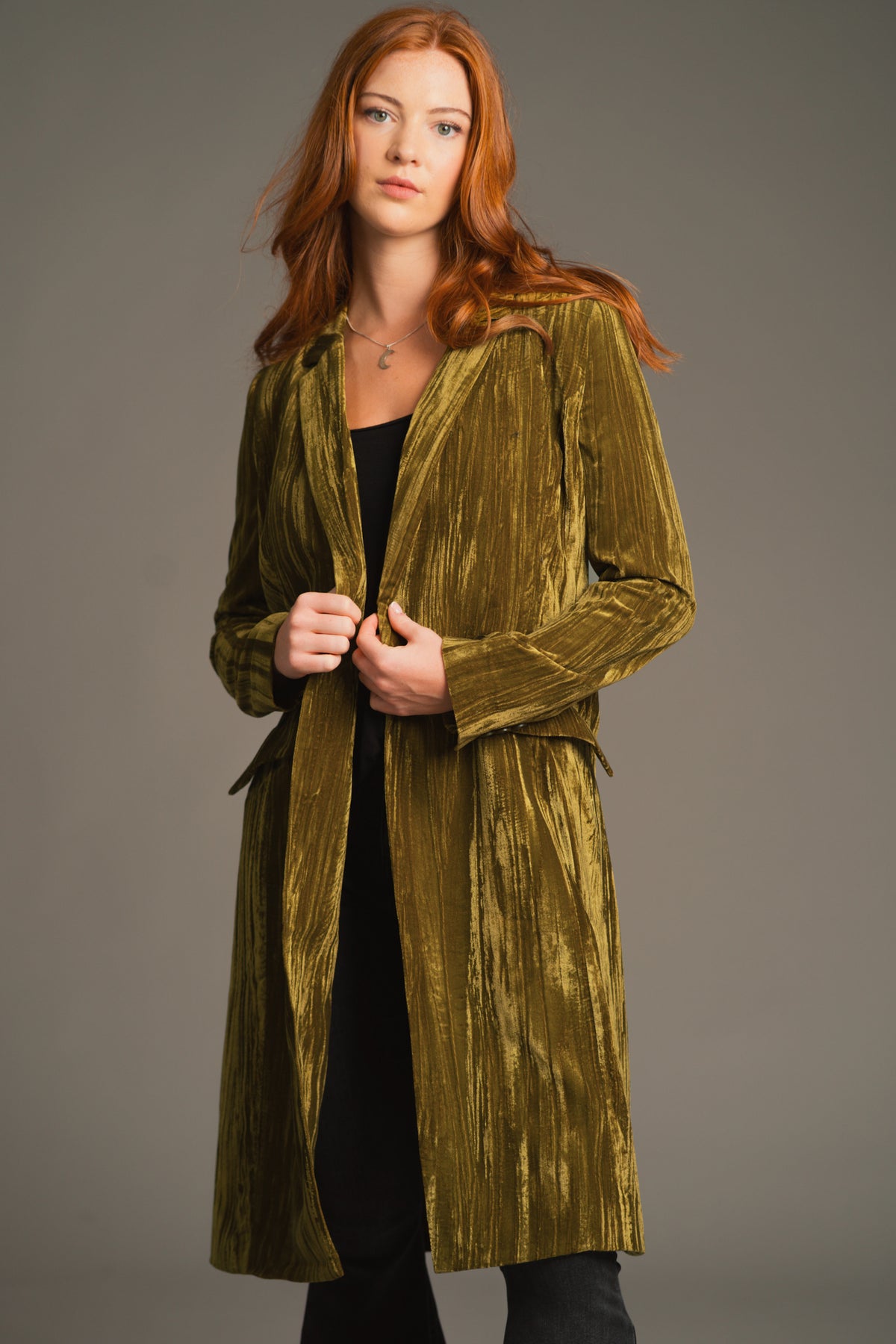 Jagger Olive Velvet Duster | Elevated Boho Style | Little Lies