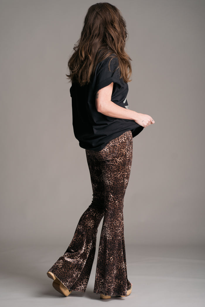 Hendrix Leopard Velvet Flares | Little Lies