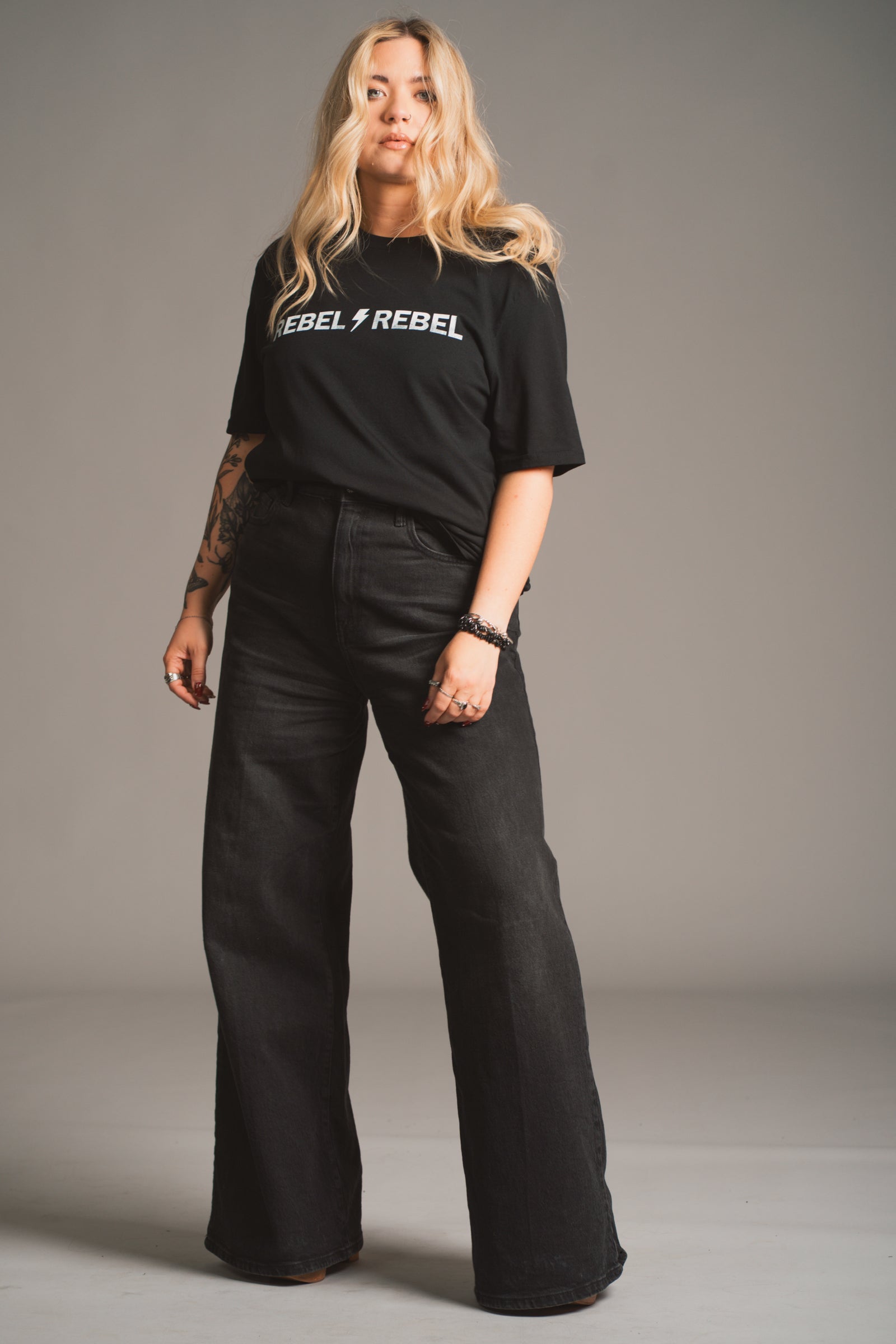 Rebel Rebel Graphic Black Tee | Little Lies